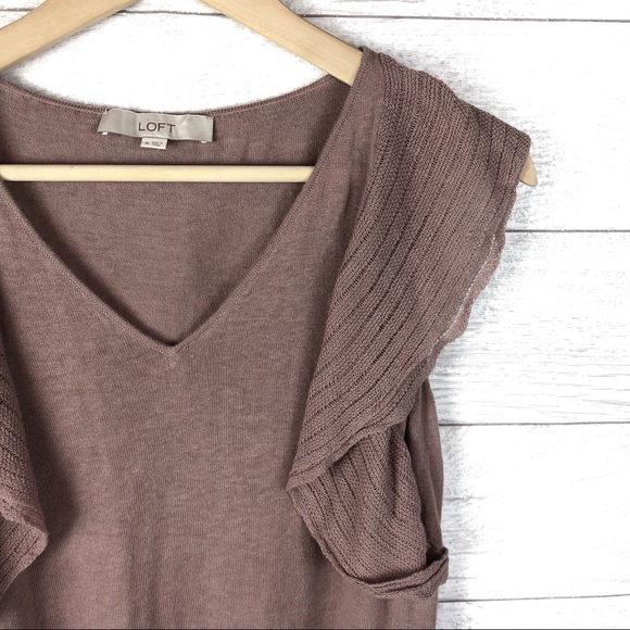LOFT | Tops | Loft Ann Taylor Lavander Ruffled Knit Top | Poshmark